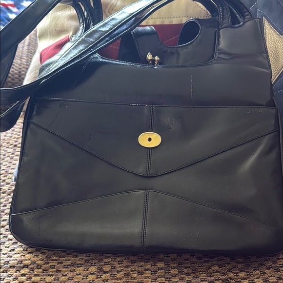 VINTAGE LOU TAYLOR | Bags | Vintage Lou Taylor Black Leather Purse ...
